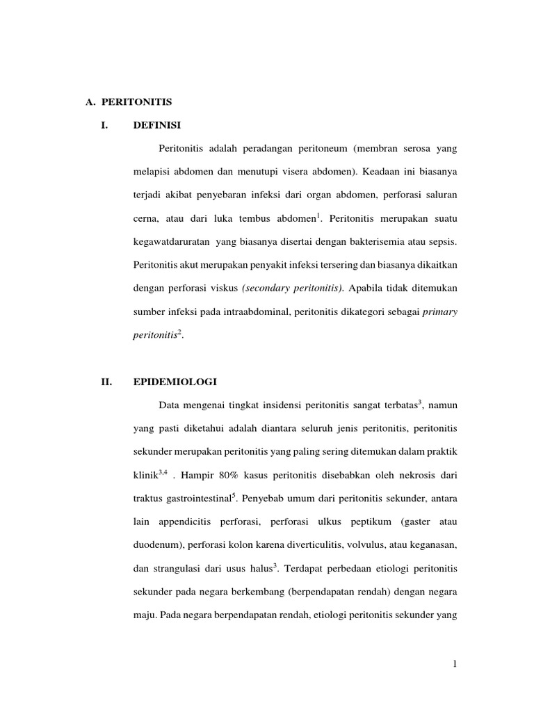 Peritonitis Ec Perforasi Gaster | PDF