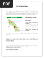 Provincia Sara Informe | PDF | Viajes y turismo