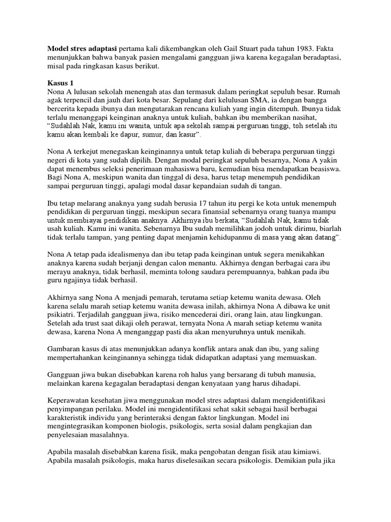 Stres Adaptasi (Gail Stuart) | PDF