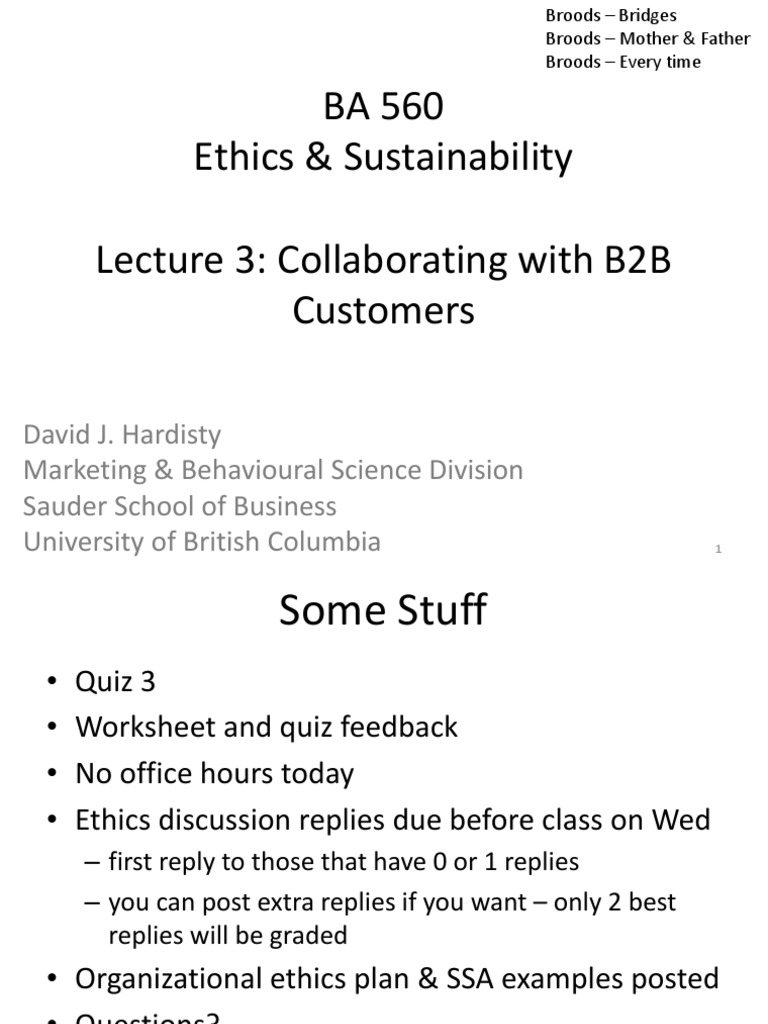 BA 560 - L03 Slides - Collaborating With Customers | PDF | Leadership In Energy And ...