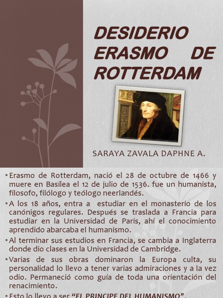 Desiderio Erasmo de Rotterdam | PDF | Religión y creencia