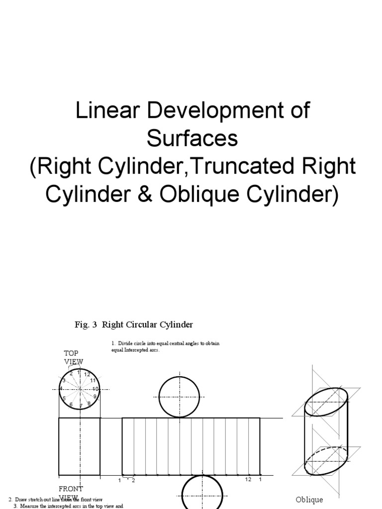 Lateral Development of Cylinders Guide | PDF | Angle | Area