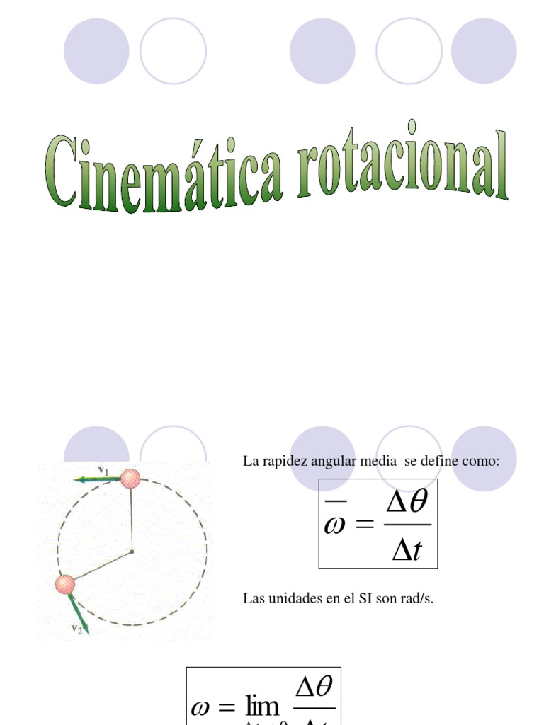 Cinemática Rotacional | PDF
