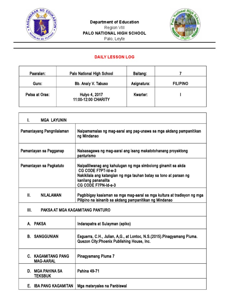 DLL Filipino 7 | PDF