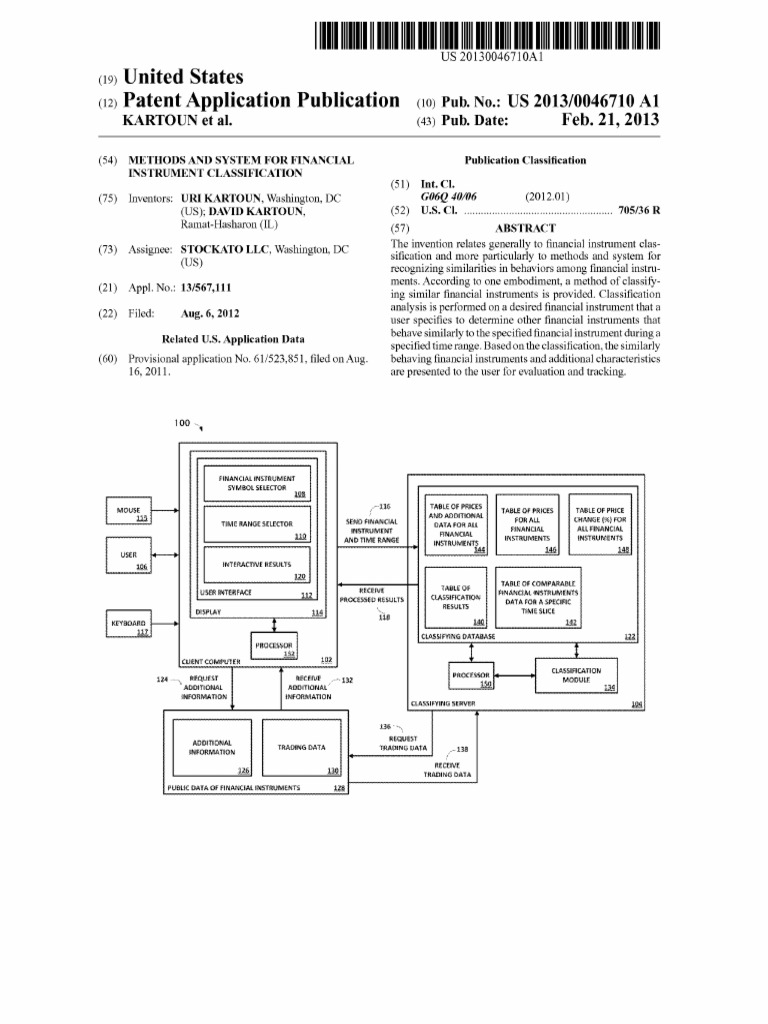 United States: (12) Patent Application Publication (10) Pub. No.: US ...