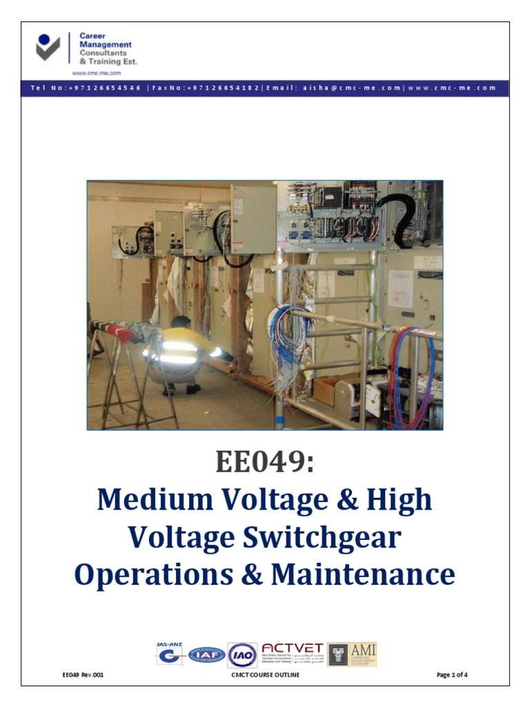 GUIDE ONLY Medium Voltage High Voltage Switchgear Operations ...