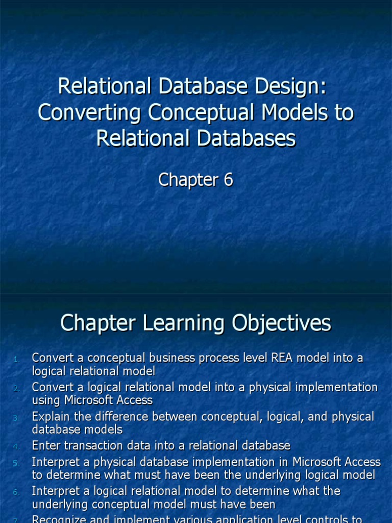 Relational Database Design Converting Conceptual Models To Relational Databases Pdf