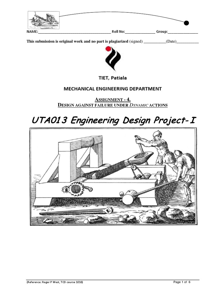 Assignment 4 Mech | PDF | Structural Load | Mass