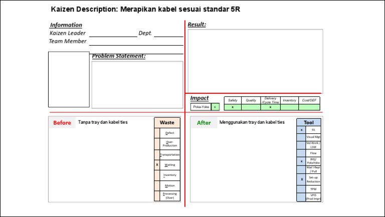 Kaizen Template PDF | PDF