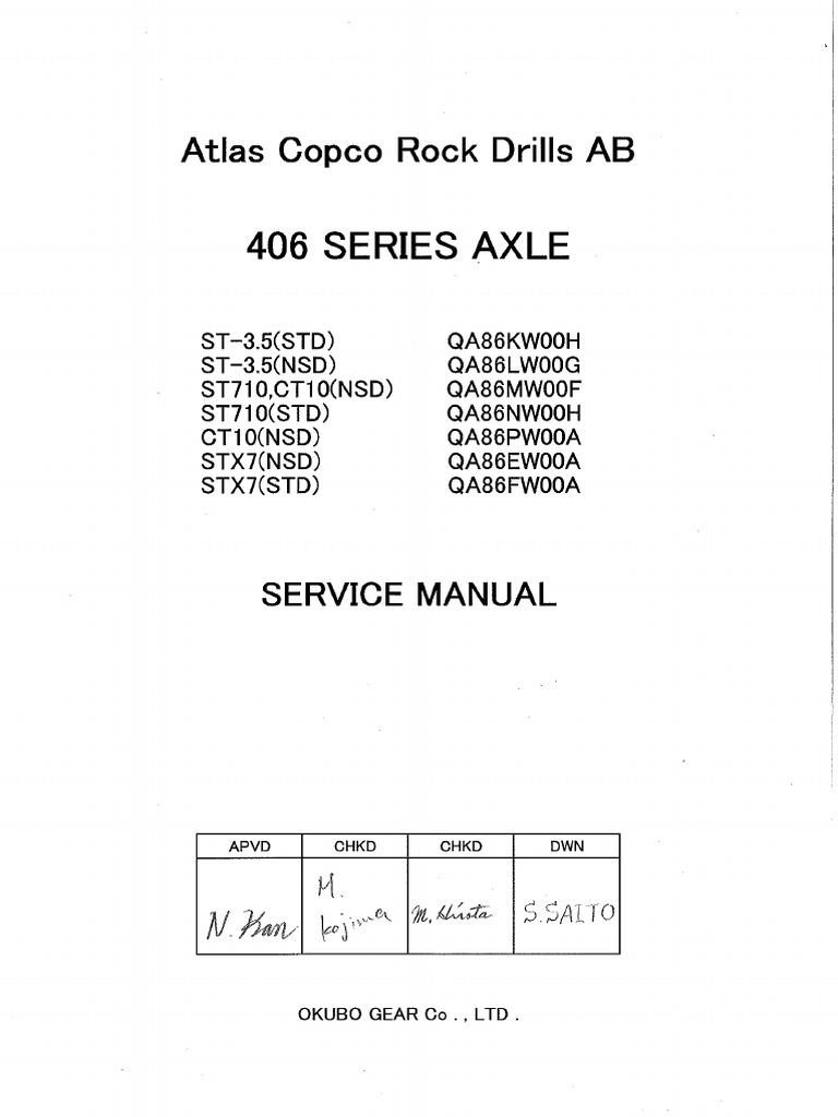Okubo 406 Series Axles | PDF