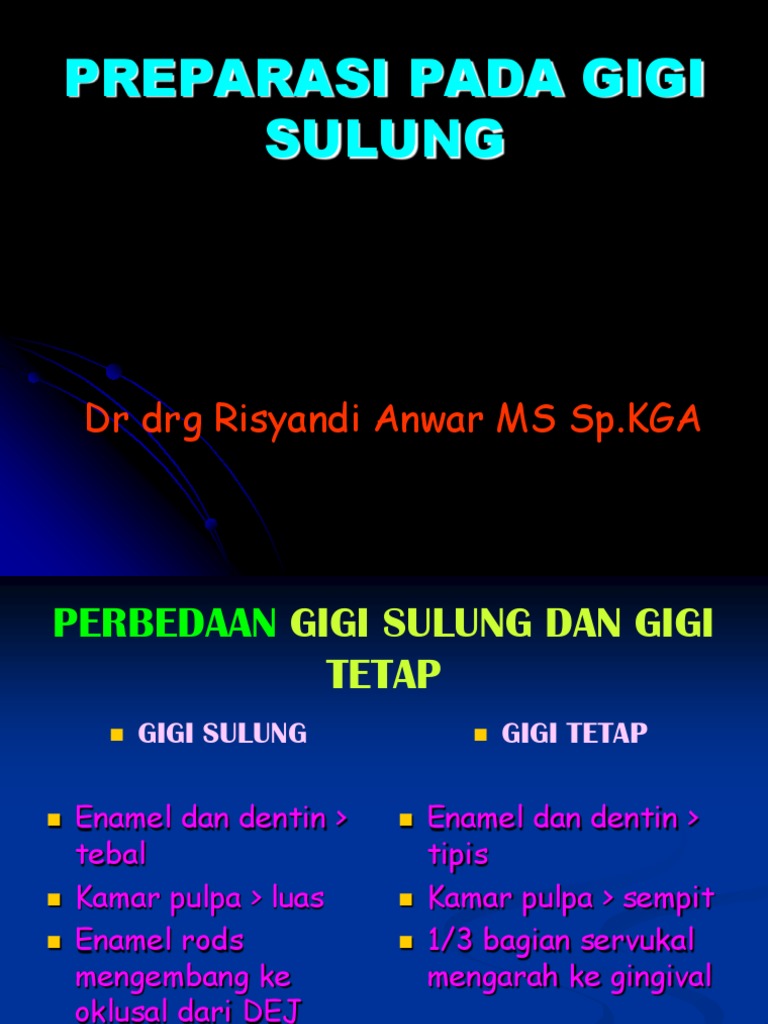 Preparasi Gigi Sulung | PDF