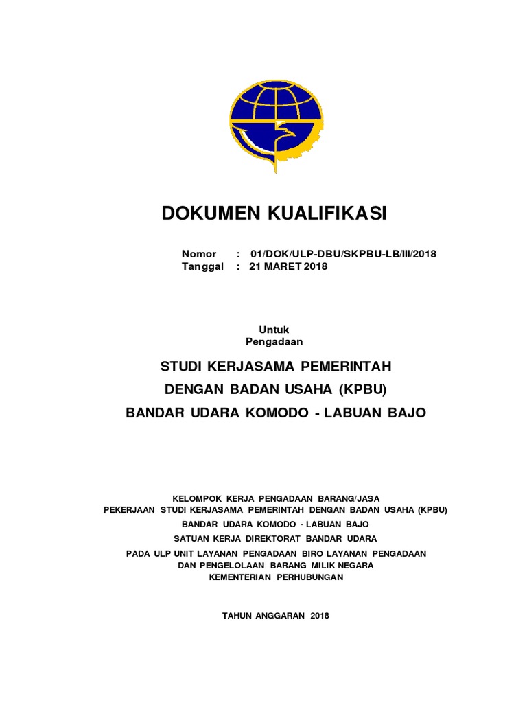 Dokumen Kualifikasi KPBU Bajo PDF | PDF