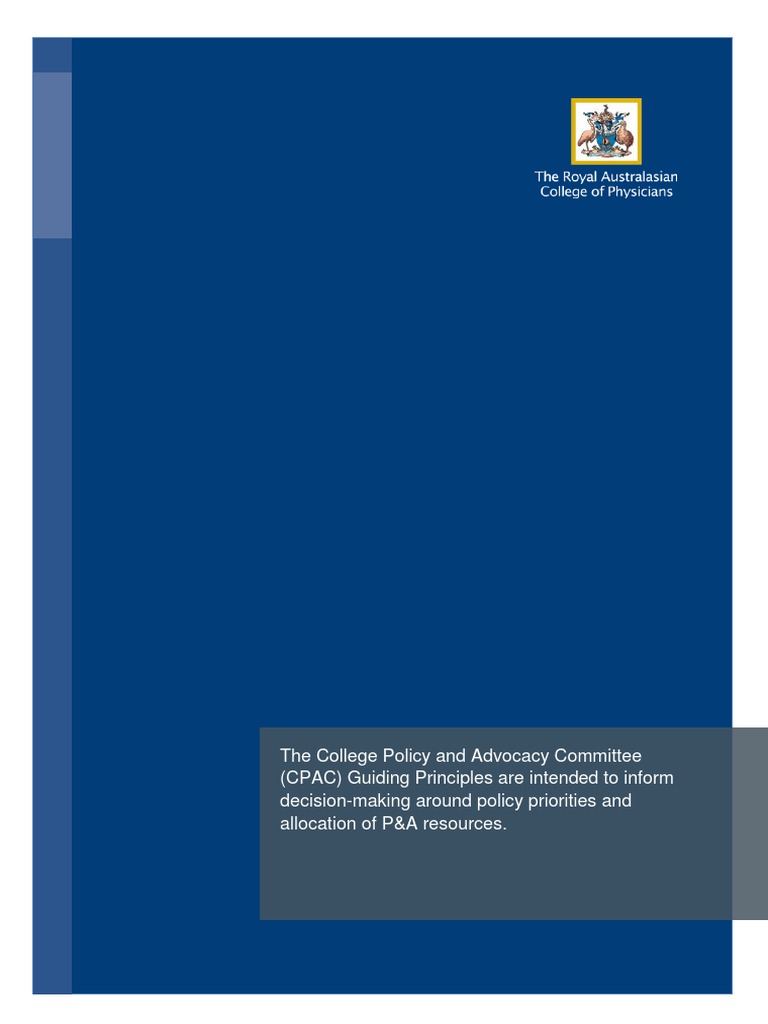 CPAC Principles | Download Free PDF | Health System | Health Care