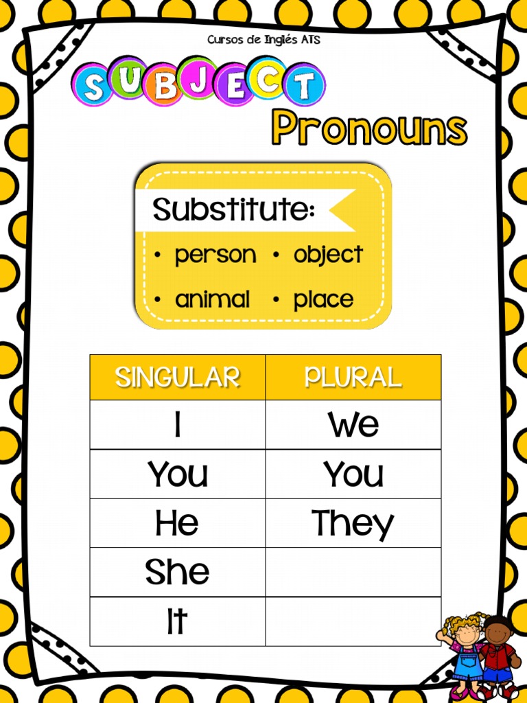 Subject Pronouns Introduction | PDF | Language Arts & Discipline