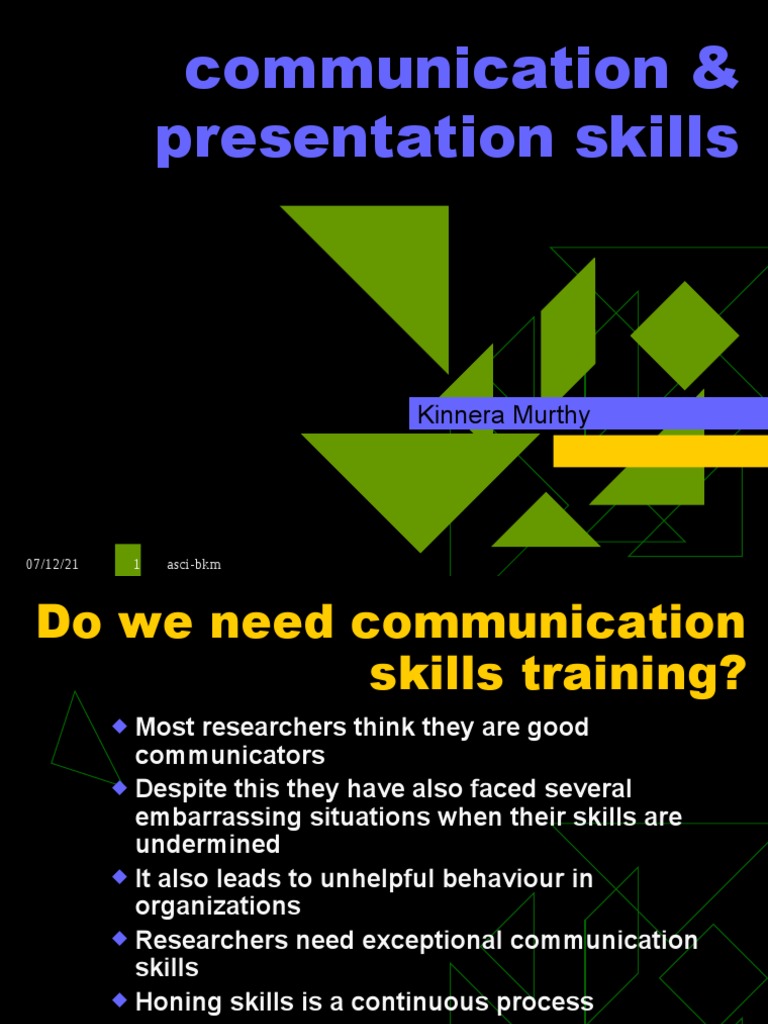 Communication & Presentation Skills: Kinnera Murthy | Download Free PDF ...