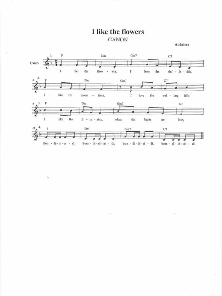 I Like The Flowers | PDF