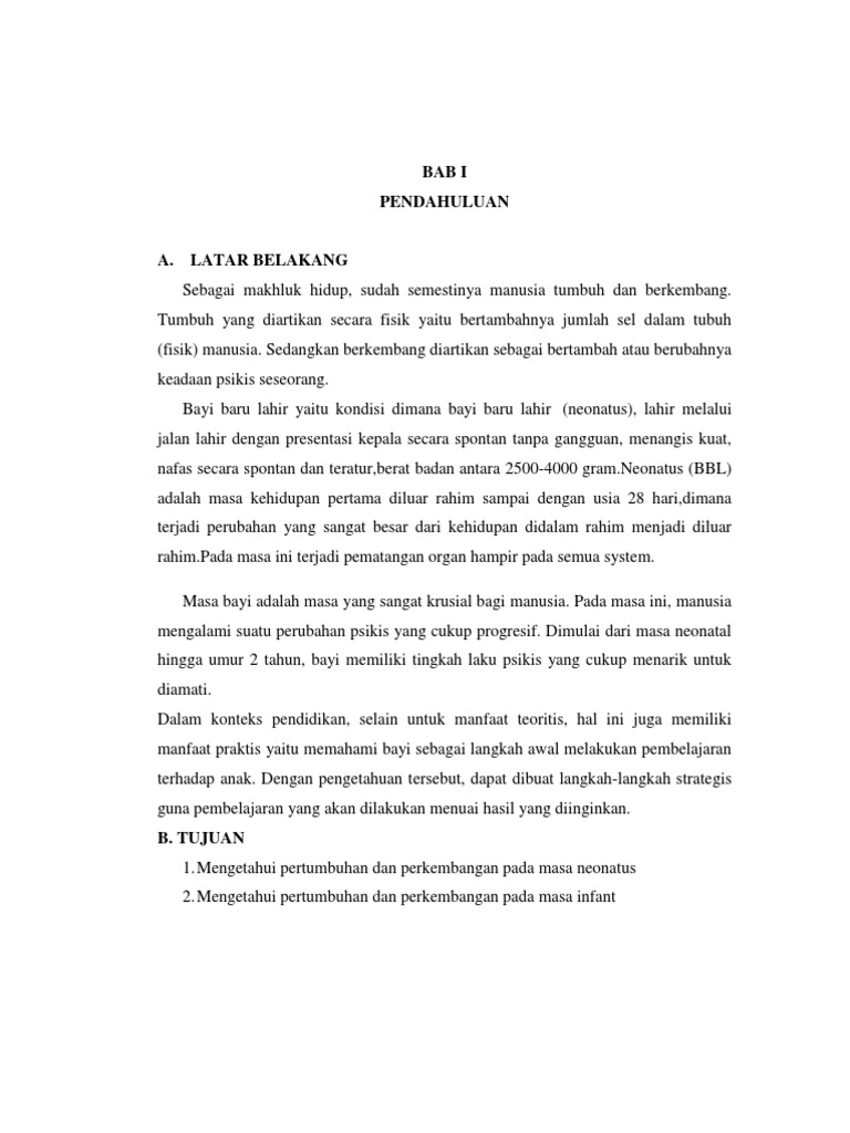 Pertumbuhan dan Perkembangan Neonatus | PDF
