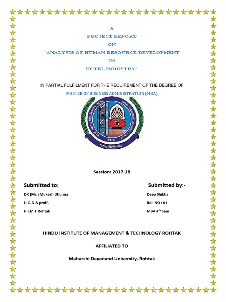 Project Report Hotel Industry | Download Free PDF | Hotel | Spss