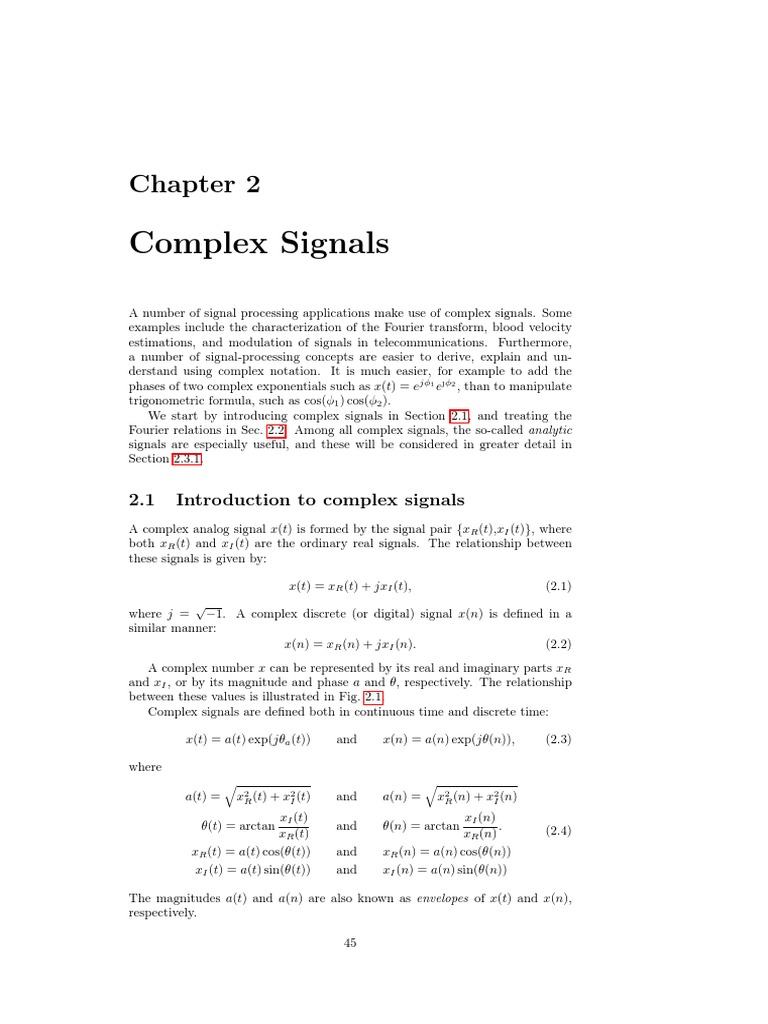 Complex Signals | PDF | Complex Number | Spectral Density
