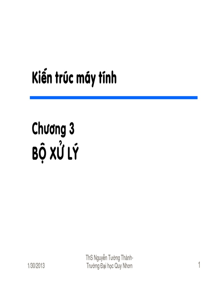 Kien Truc May Tinh Chuong 3 | PDF