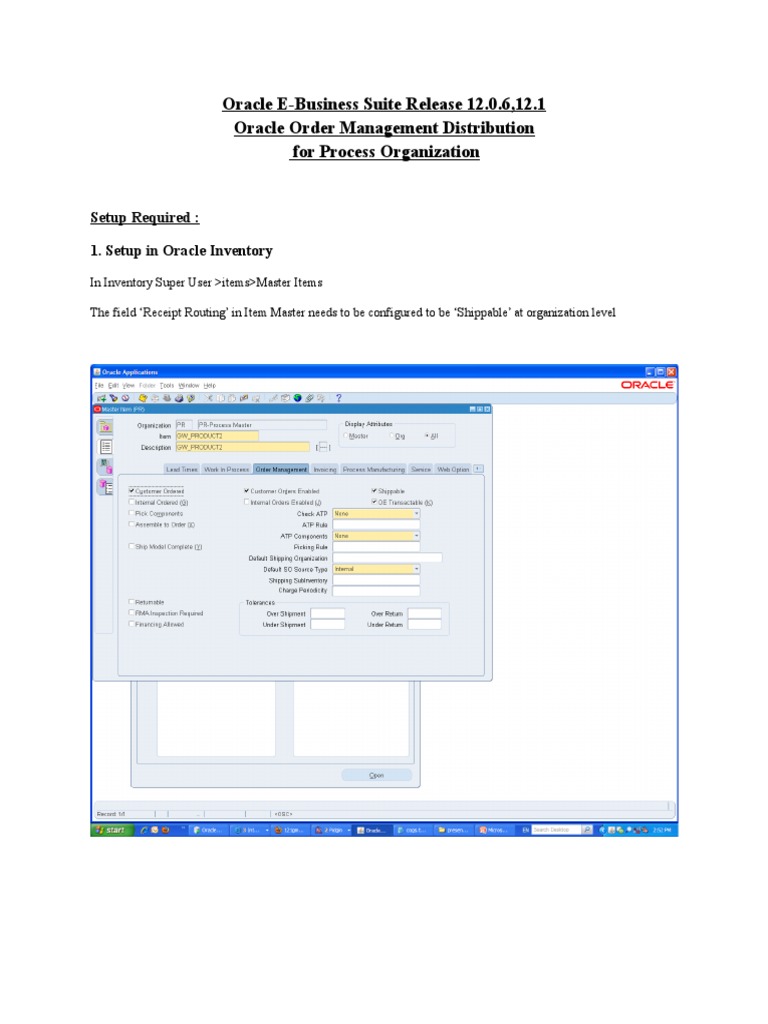 SLA Oracle Order Management Distribution | Download Free PDF | Debits ...