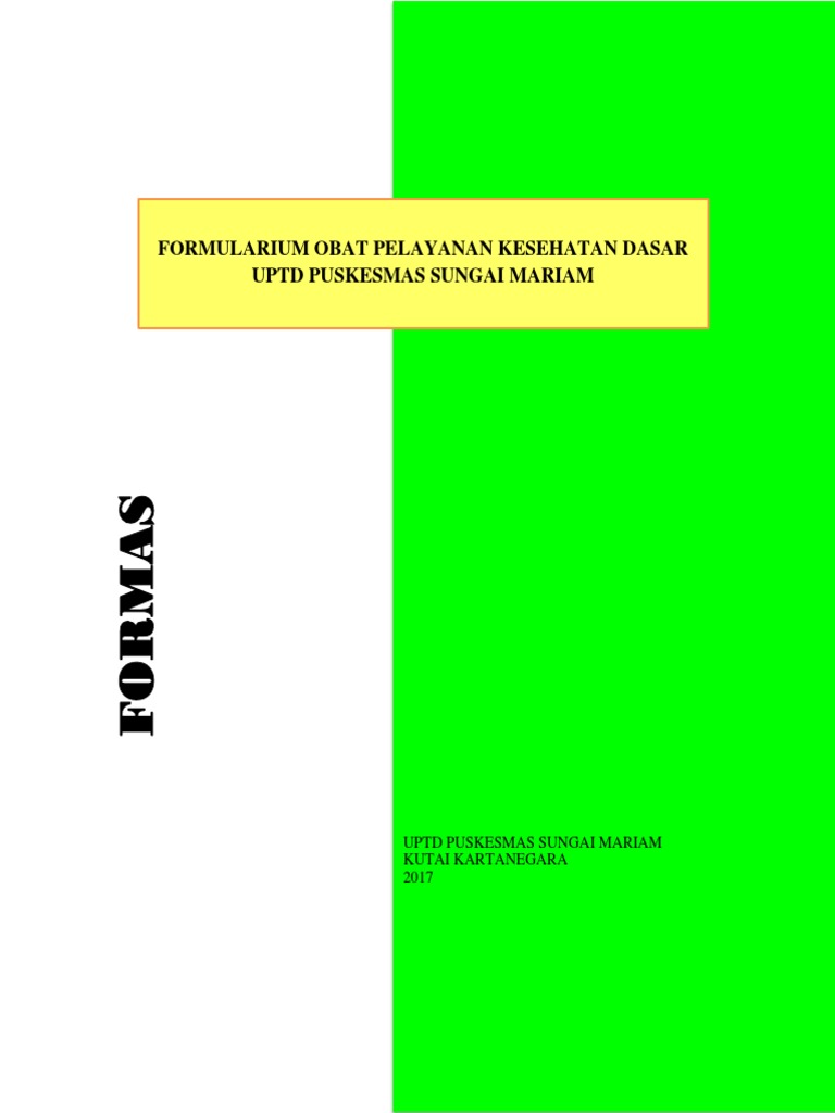 Formularium Obat Pelayanan Kesehatan Dasar Uptd Puskesmas Sungai Mariam ...