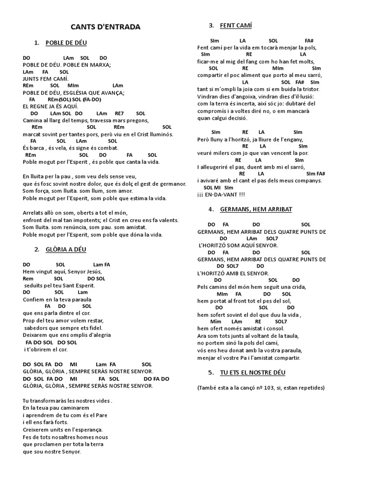 Cantoral en Acords | PDF