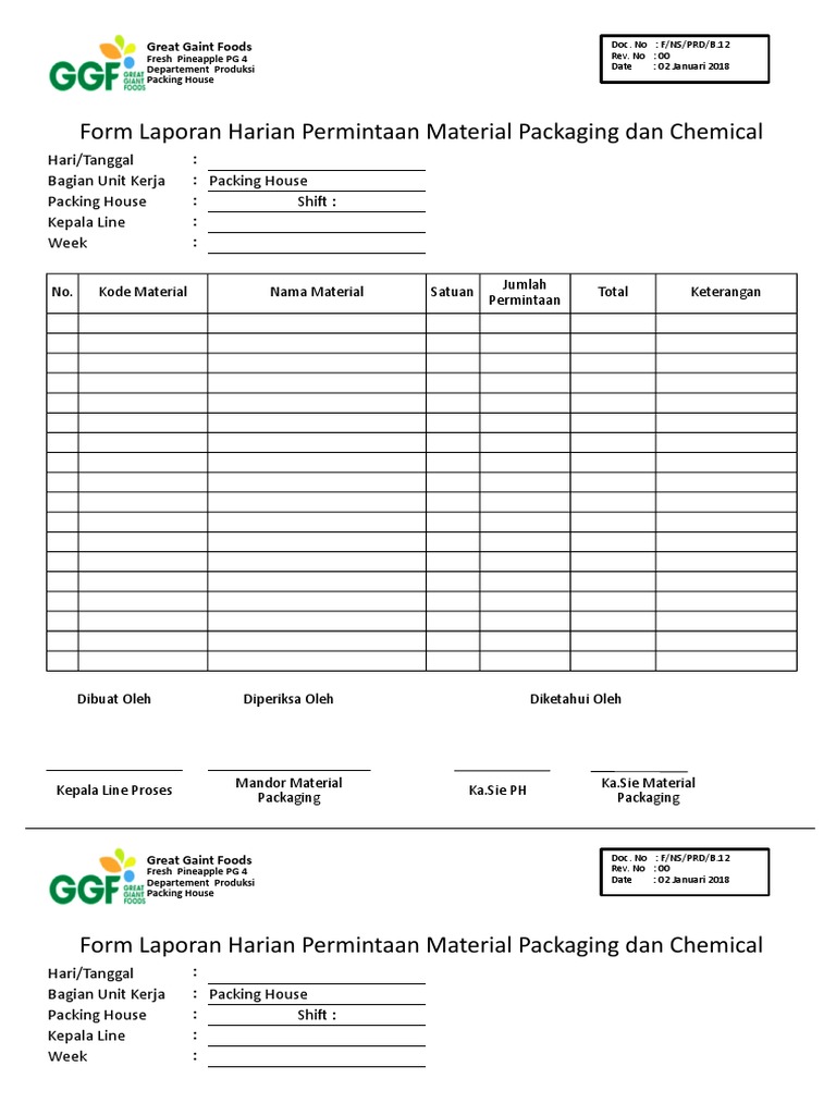 Daftar Pembuatan Form NTF | PDF