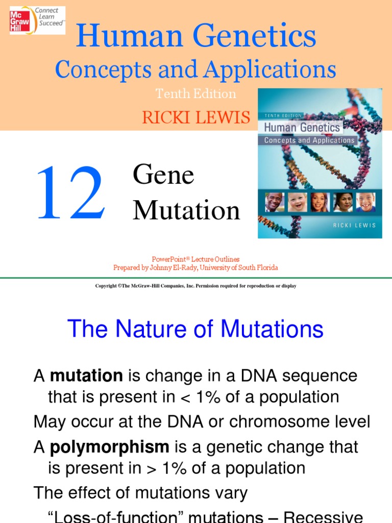 Ch12 Gene Mutation | PDF | Dna Repair | Mutation