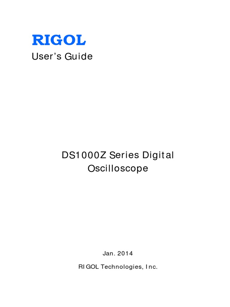 DS1000Z UserGuide EN PDF | PDF | Electromagnetism | Electricity