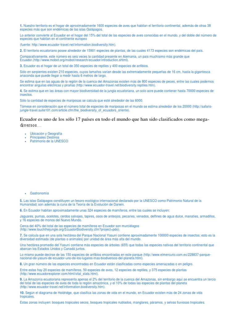 Collage Ecuador | PDF | Ecuador | Organisms