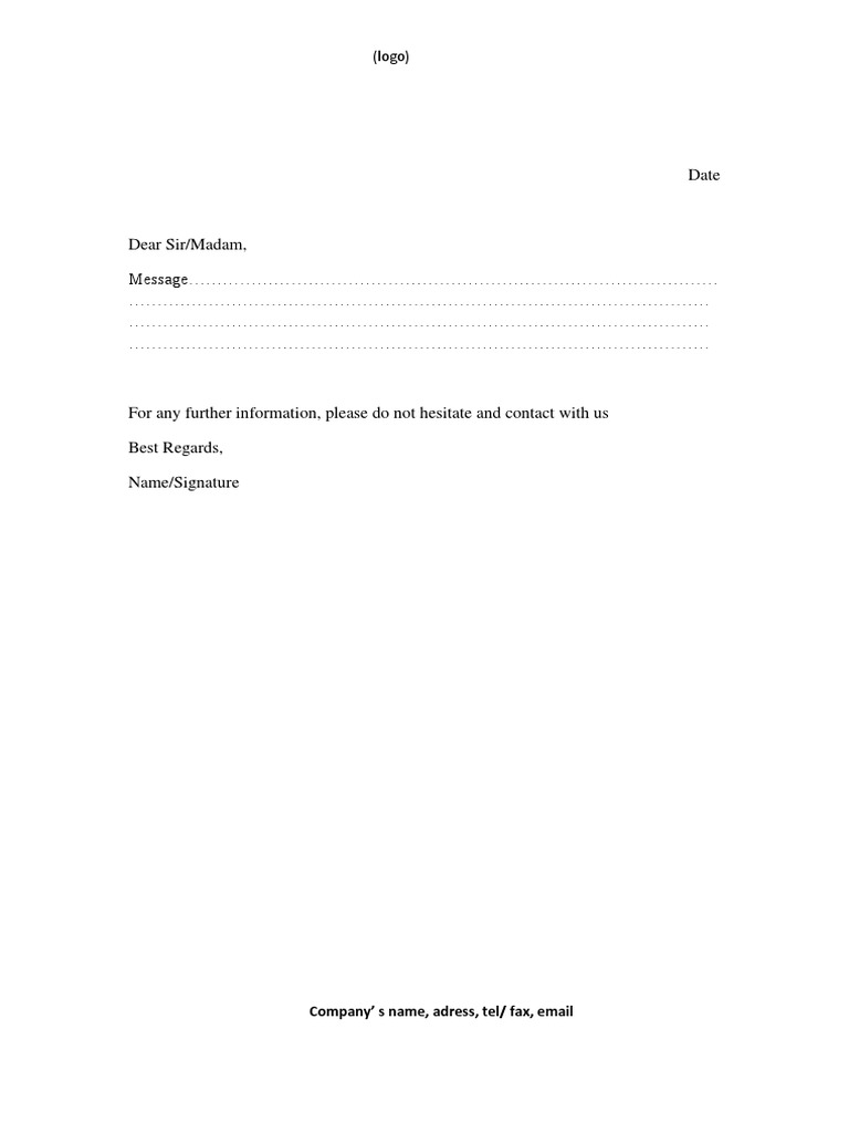 Letter Sample | PDF