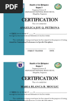 Certificate For SSG Officers | PDF