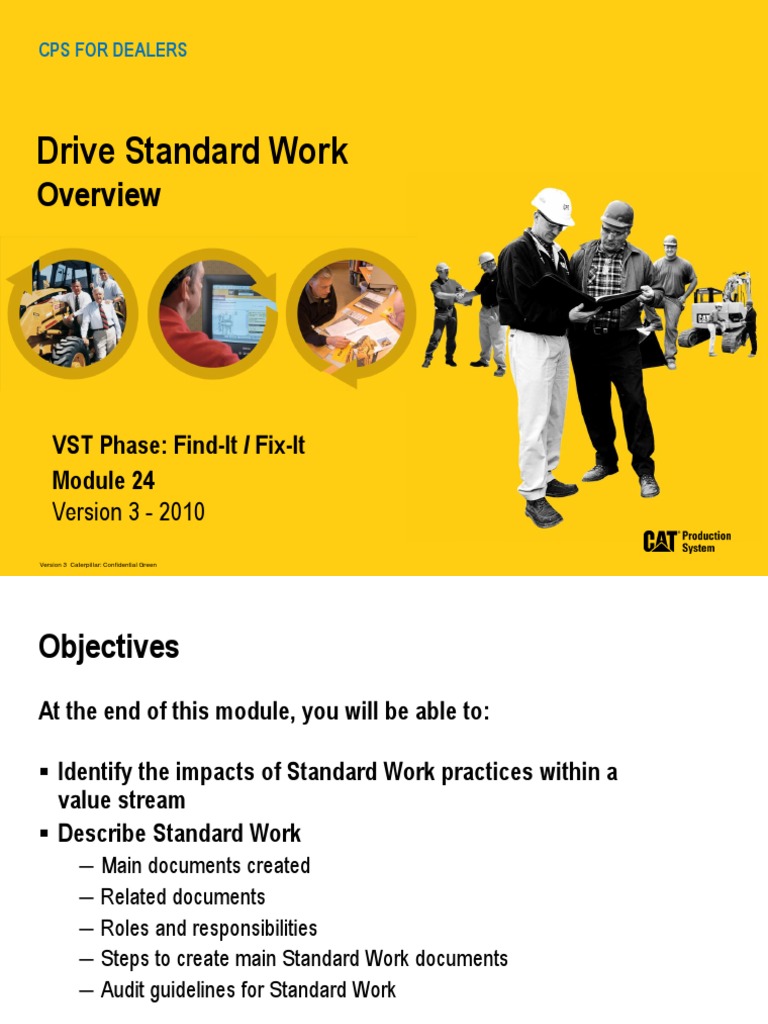 040 Module 24 Drive Standard Work Overview v3 | PDF | Inventory | Audit