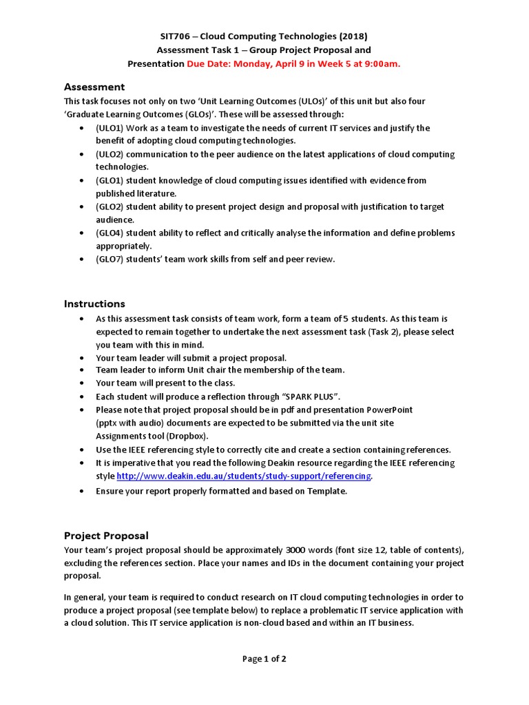SIT706 Task 1 Group Project Proposal and Presentation1 | PDF ...