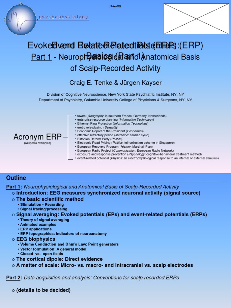 Evoked and Event-Related Potentials (ERP) Event Related Potentials (ERP ...