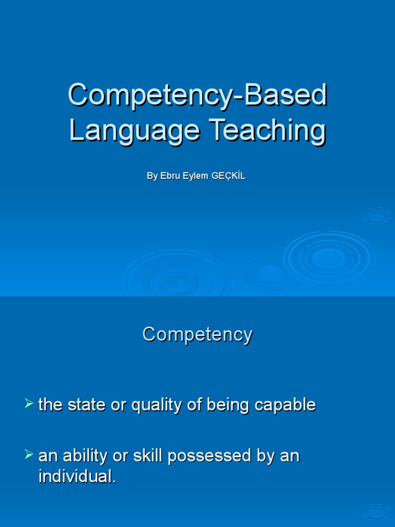 Competency Basedlanguageteaching 101217092515 Phpapp01 PDF | PDF | Business