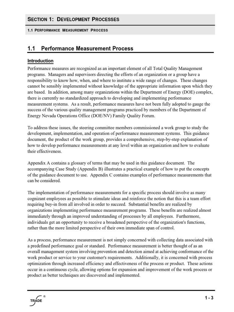 Performance Measurement Process PDF | PDF | Business Process | Goal