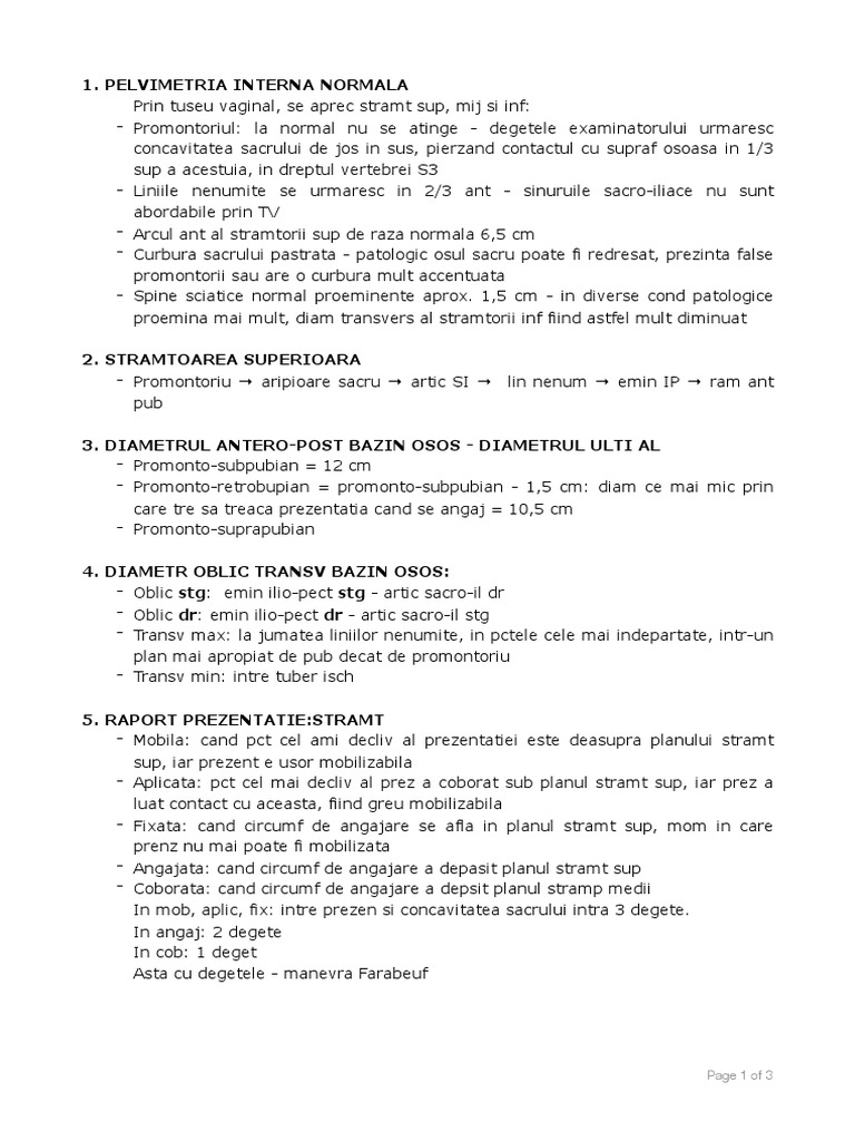 Pelvimetria Interna Normala: Page of 1 3 | PDF