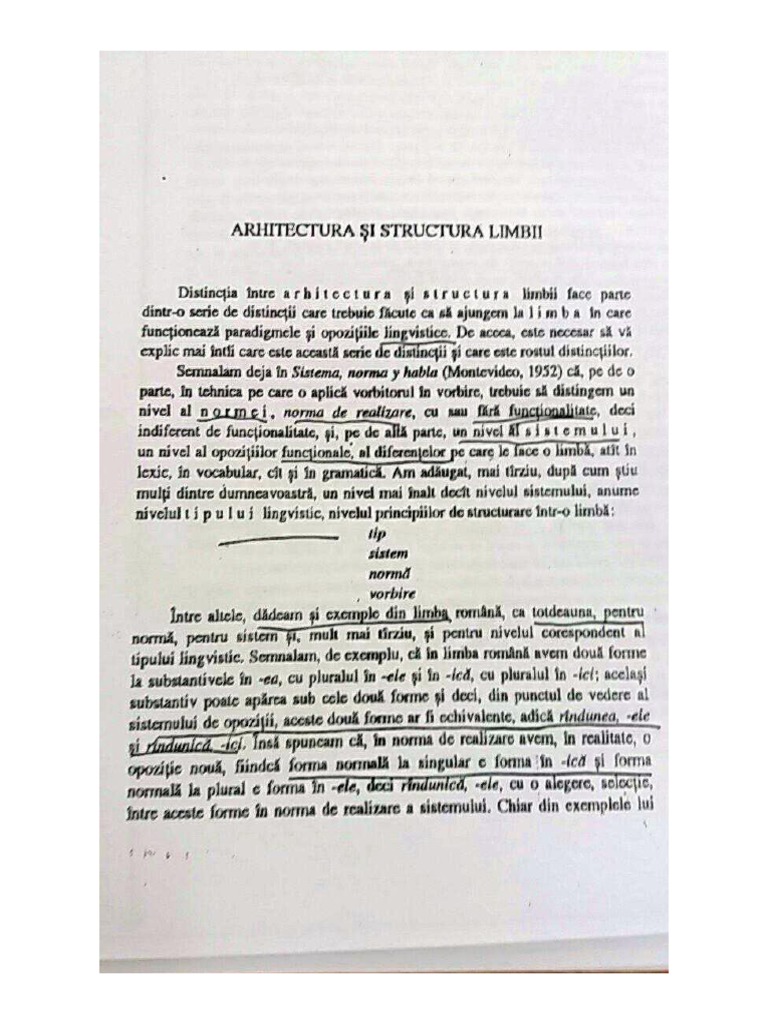Arhitectura Si Structura Limbii-Eugen Coseriu | PDF
