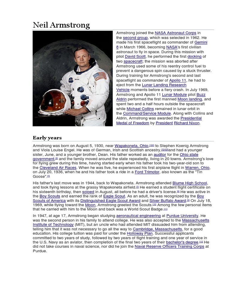 Neil Armstrong | PDF | Neil Armstrong | Apollo 11