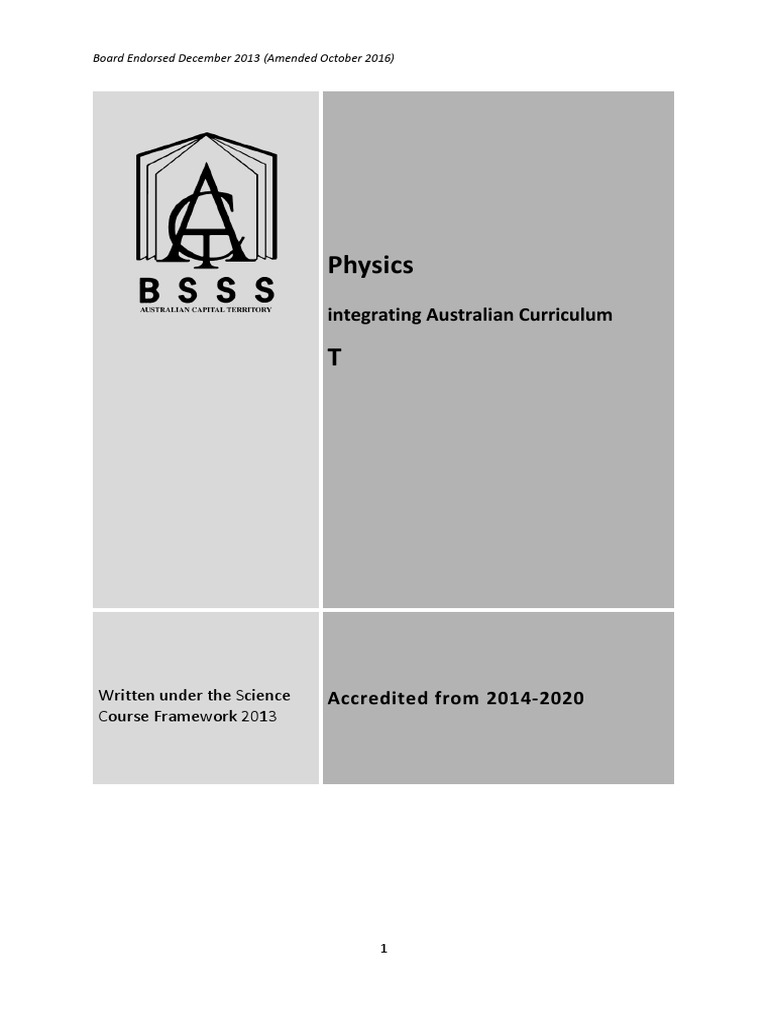 Physics: Integrating Australian Curriculum | PDF | Educational ...