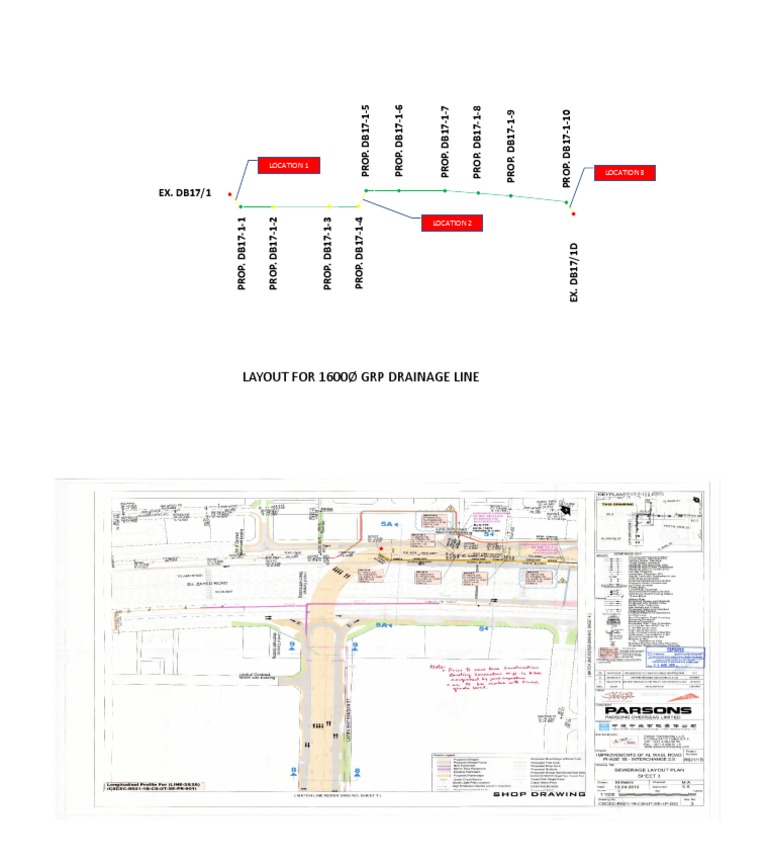 GRP Drainage Line Layout Guide | PDF