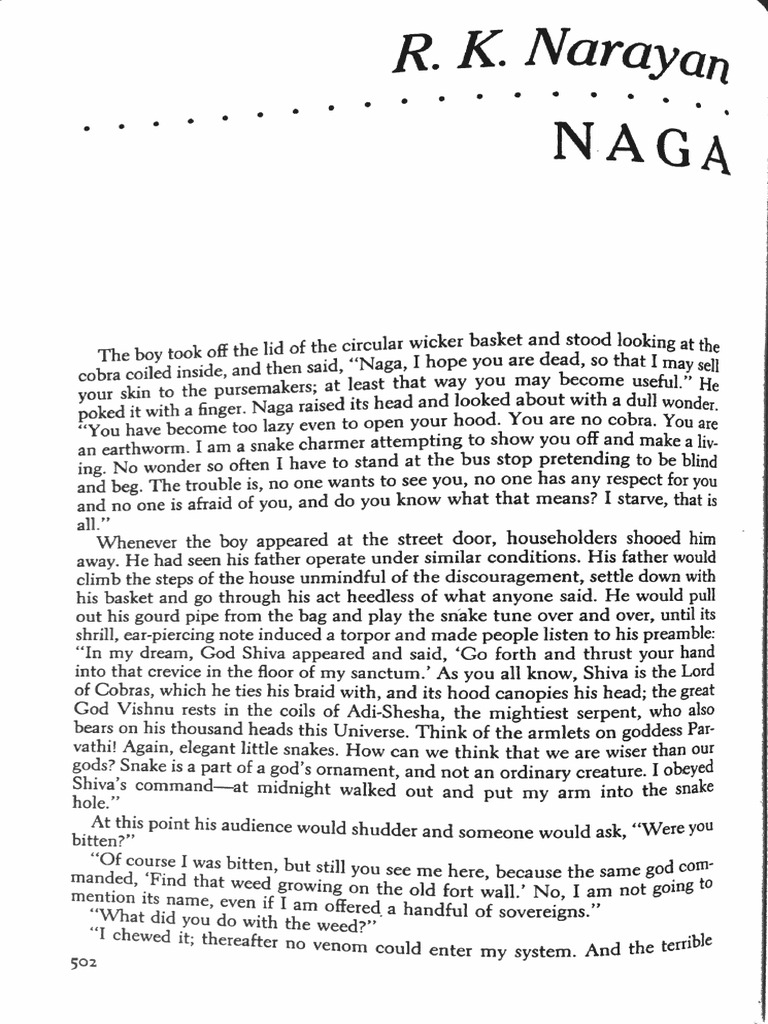 Naga by RK Narayan | PDF