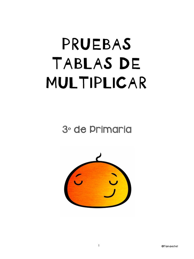 Prueba Tablas de Multiplicar | PDF