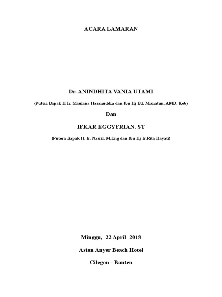Rundown Lamaran en | PDF Rundown Lamaran en | PDF