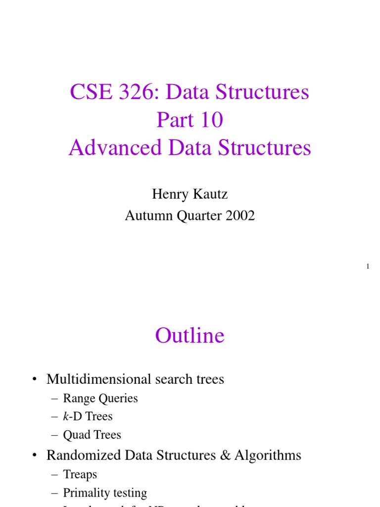 Part10 Quadtrees Etc | PDF | Algorithms | Algorithms And Data Structures