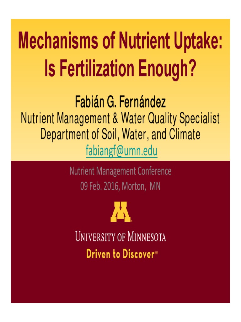 Fernandez Mechanisms of Nutrient Uptake | PDF | Root | Tillage