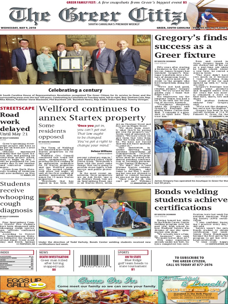 Greer Citizen E-Edition 5.9.18 | PDF | Leisure