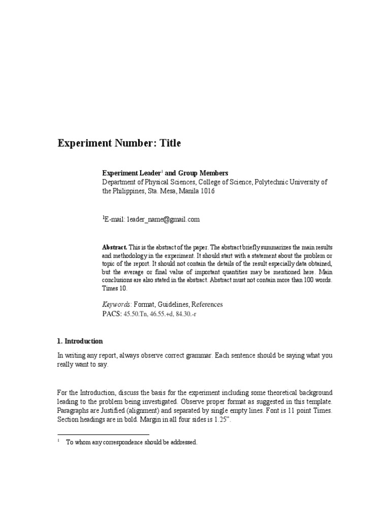 Write Up Format For Project STEM Physics | PDF | Numbers | Experiment